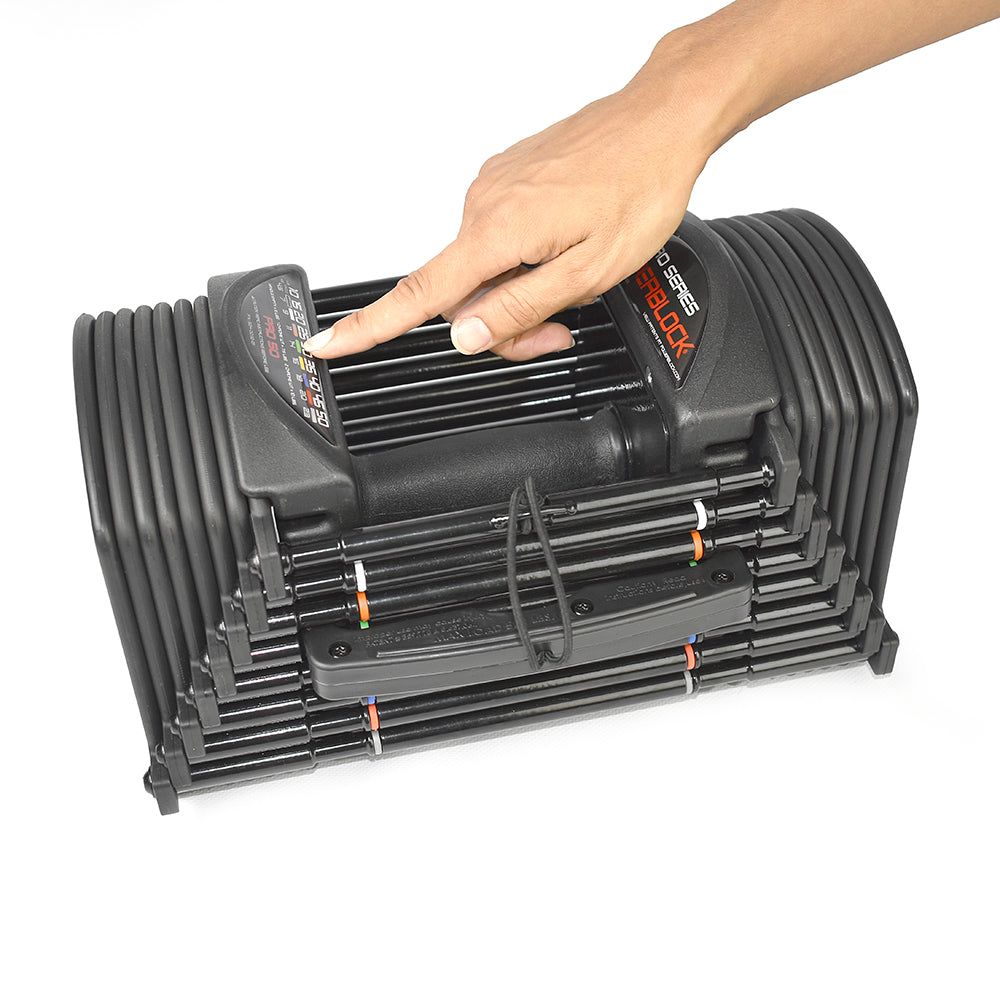 POWERBLOCK PRO 50 DUMBBELLS (1-23KG) (PAIR)