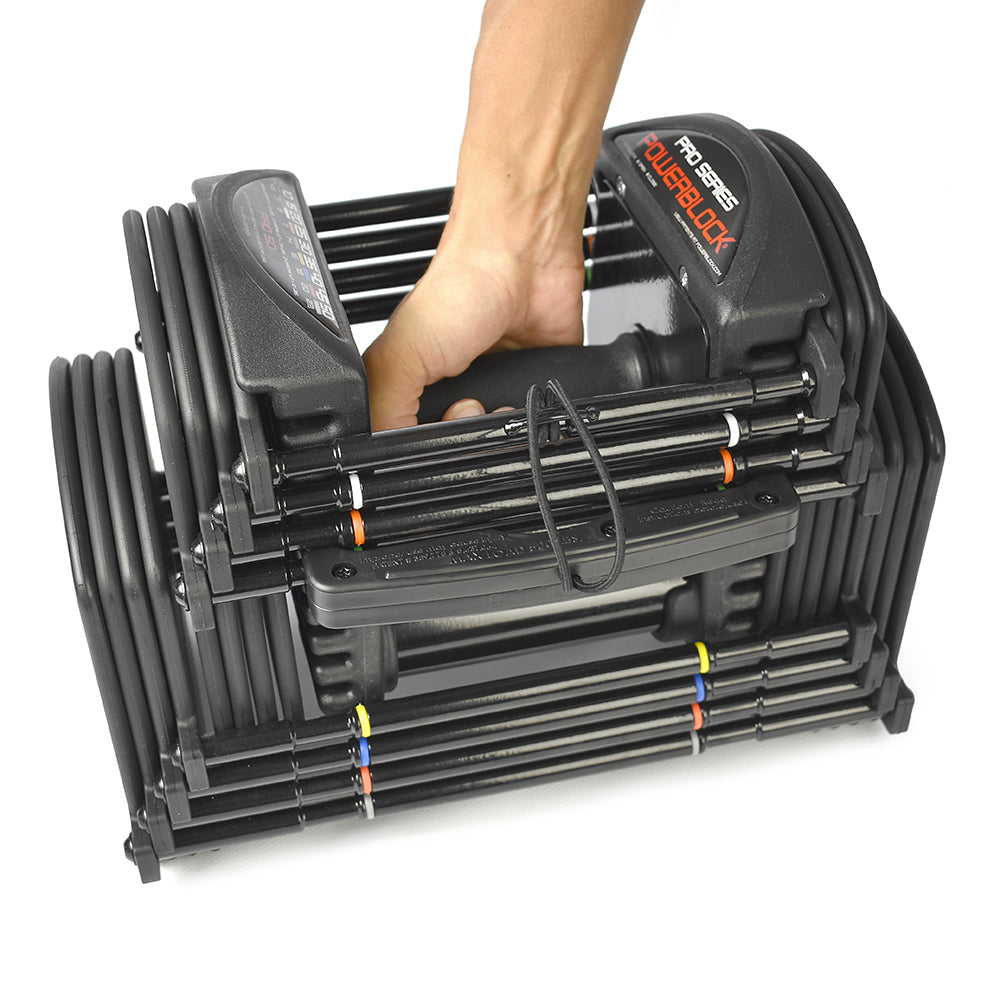 POWERBLOCK PRO 50 DUMBBELLS (1-23KG) (PAIR)